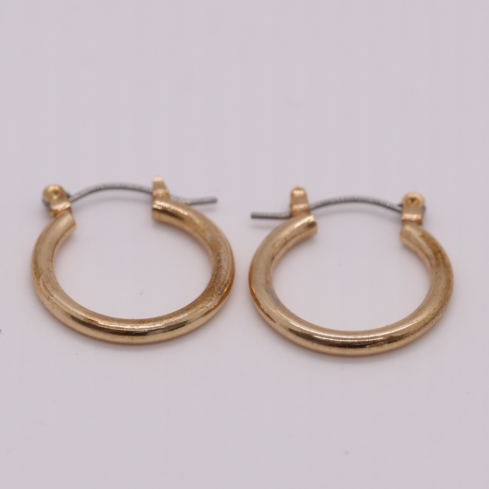 18k Gold Plated Hoops Earrings - Gem